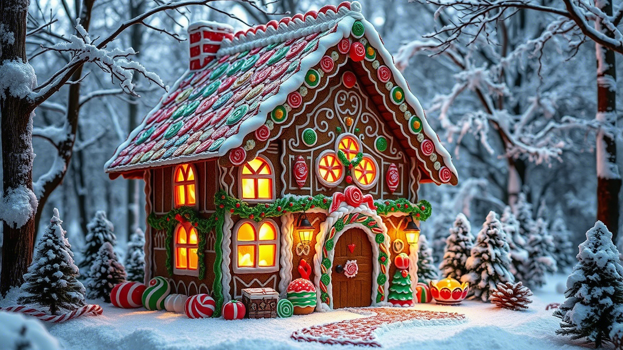 Shaping Gingerbread - Custom Gingerbread Christmas House Cakes